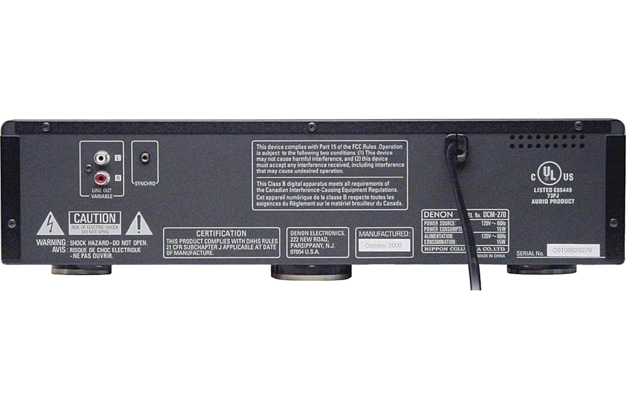 DCM-270 - 5 Disc Carousel CD Changer | Denon - United States