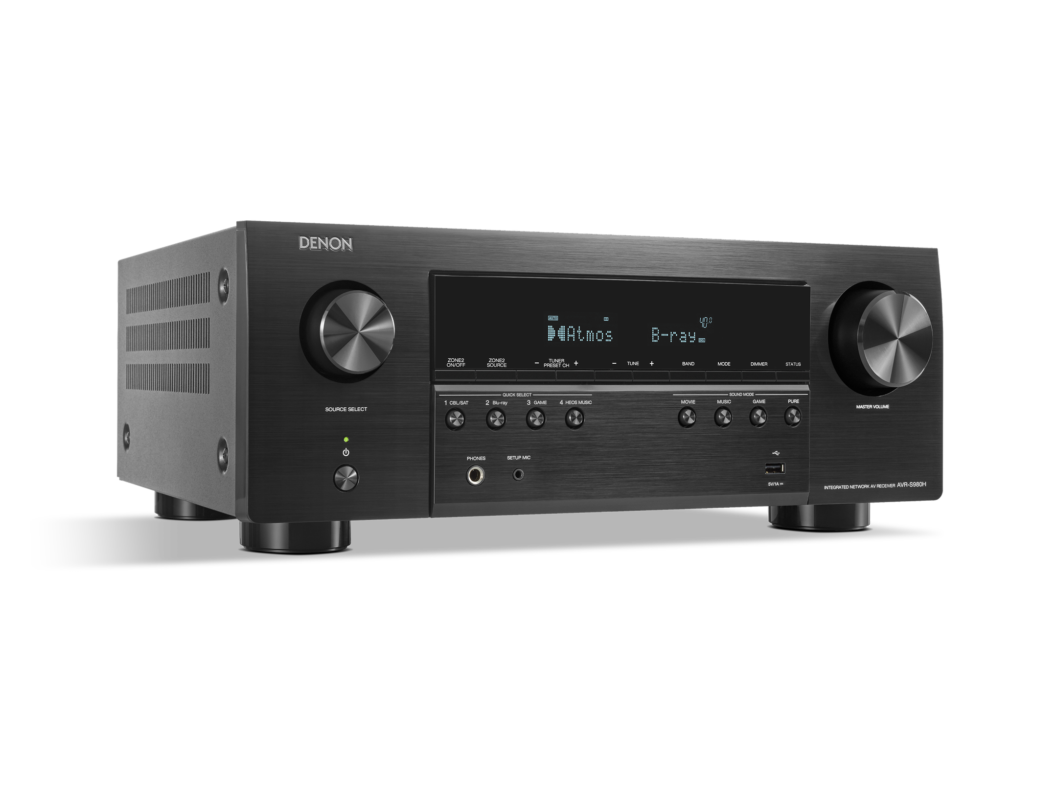 AVR-S980H - 7.2 Ch. 90W 4K/8K Dolby Atmos AV Receiver Powered by HEOS ...