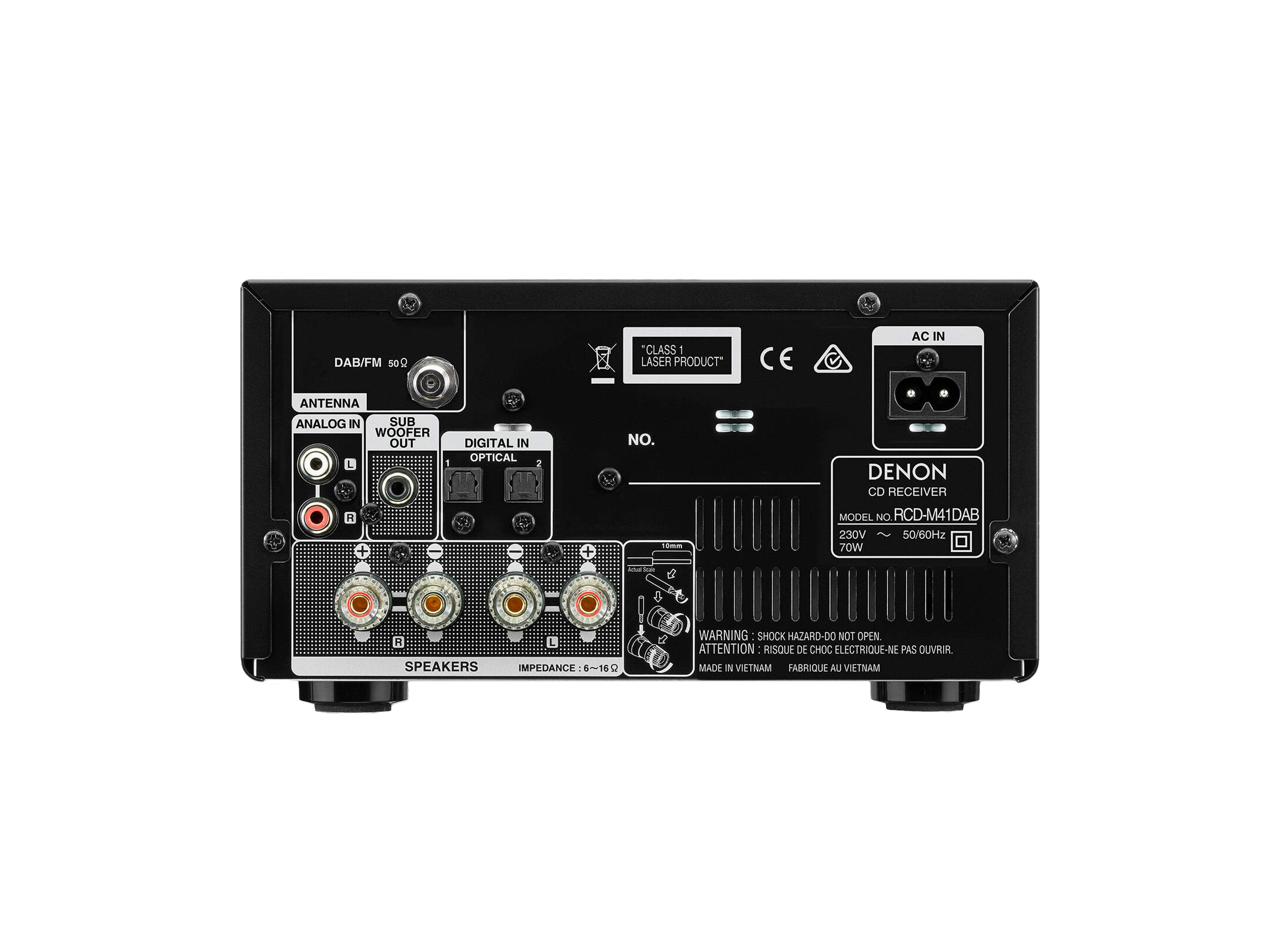 D-M41DAB - Mini HiFi System with CD, Bluetooth and FM/DAB+ Tuner ...