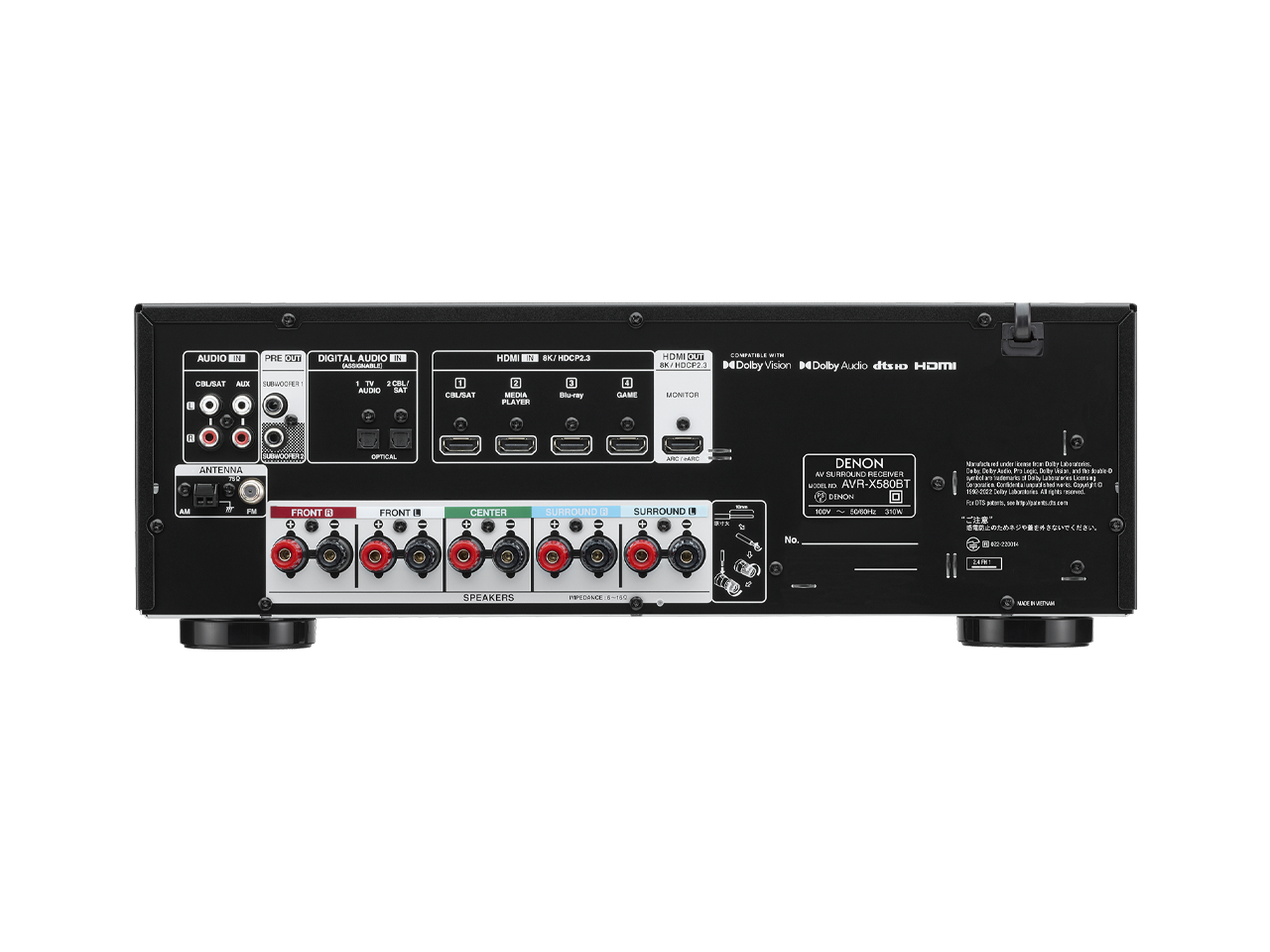 AVR-X580BT - AVレシーバー | Denon - 日本
